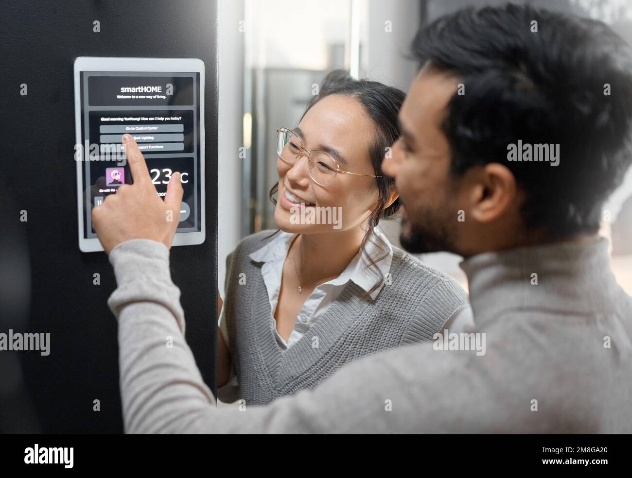 Smart home technology, wall system and couple with digital screen for ...