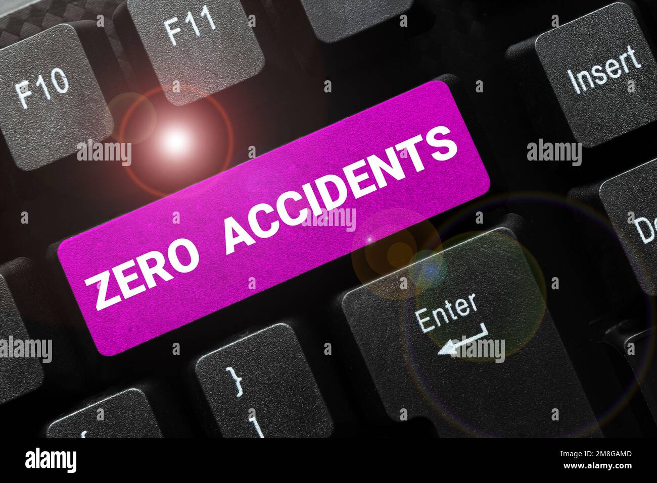 Inspiration showing sign Zero Accidents. Business idea important ...