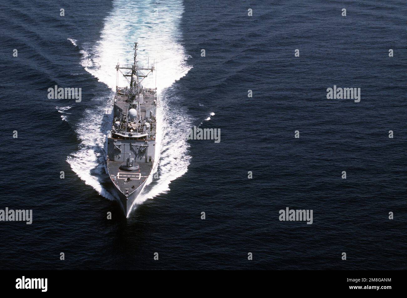 A bow view of the guided missile frigate USS TAYLOR (FFG-50) after ...