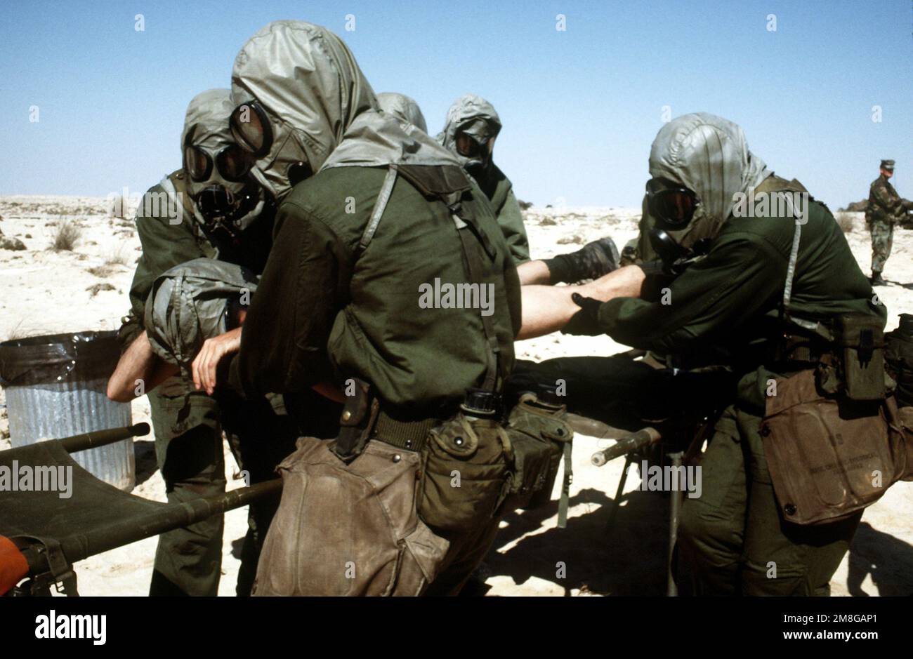 Marines wearing gas masks hi-res stock photography and images - Alamy
