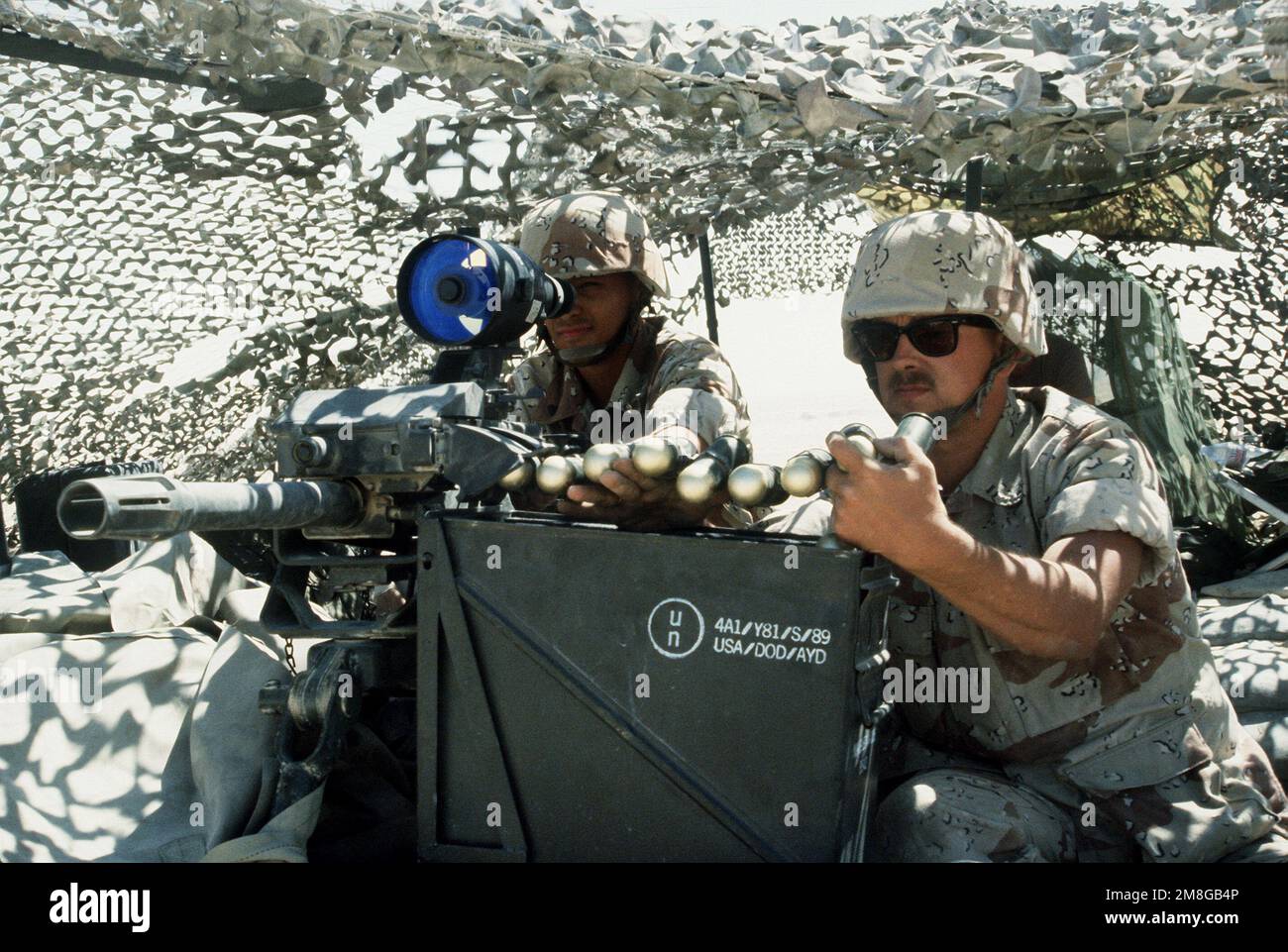 CPL. Richar Roumimper, left, and CPL. Martin Price man a Mark 19 ...