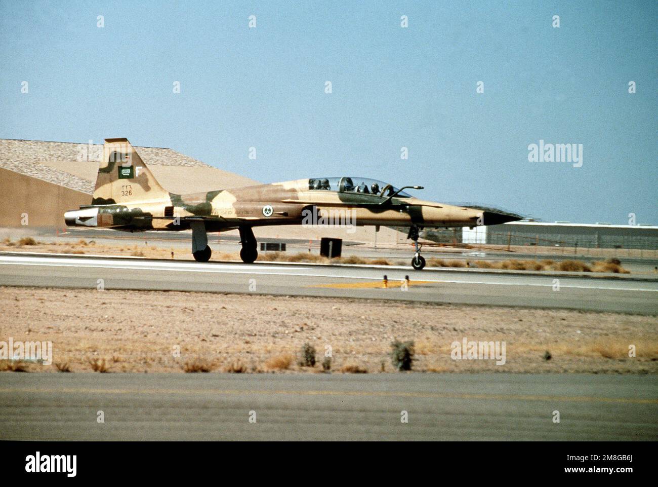 An F-5F Tiger II fighter aircraft of the 3rd Squadron, Royal Saudi Air ...