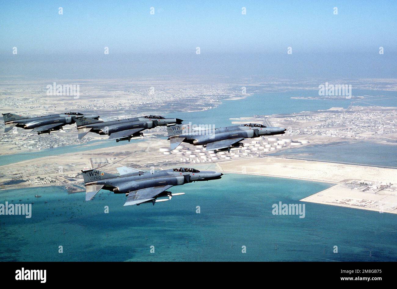F-4G Phantom fighter aircraft from the 35th Tactical Fighter Wing, Tactical Air Command ...
