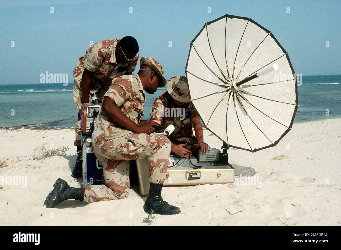 Members of the Joint Combat Camera unit set up the TCS-9200 Lite ...