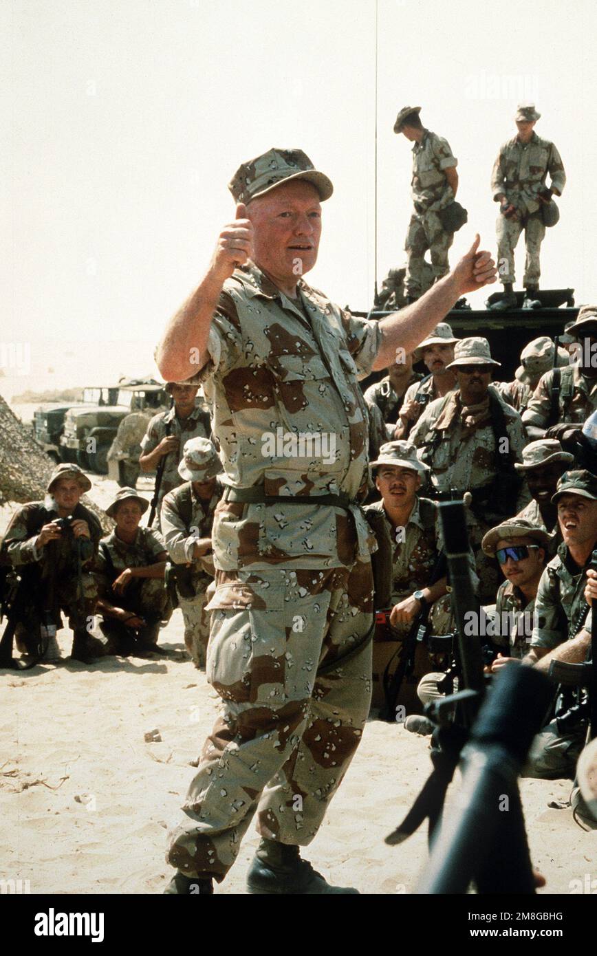 GEN. Alfred M. Gray, commandant of the Marine Corps, briefs members of ...