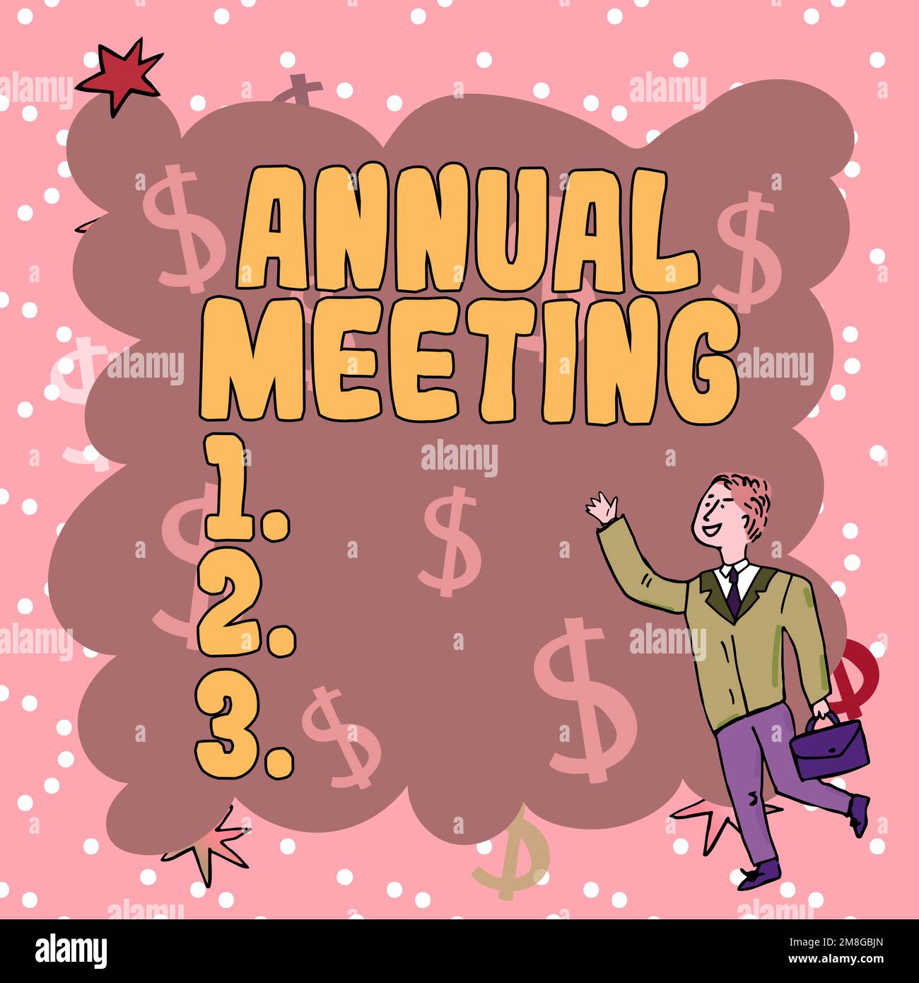 Hand writing sign Annual Meeting. Business showcase Yearly gathering of ...