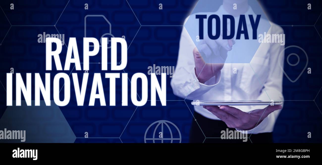 Text caption presenting Rapid Innovation. Business approach ... Text caption presenting Rapid Innovation. Business approach ...