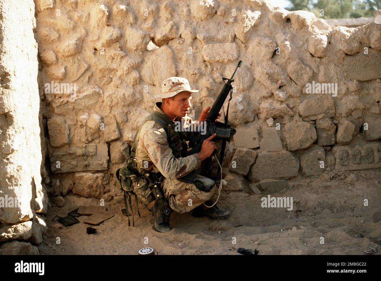 A soldier of Co. A, 3rd Bn., 502nd Inf. Regt., 101st Abn. Bde., uses a ...