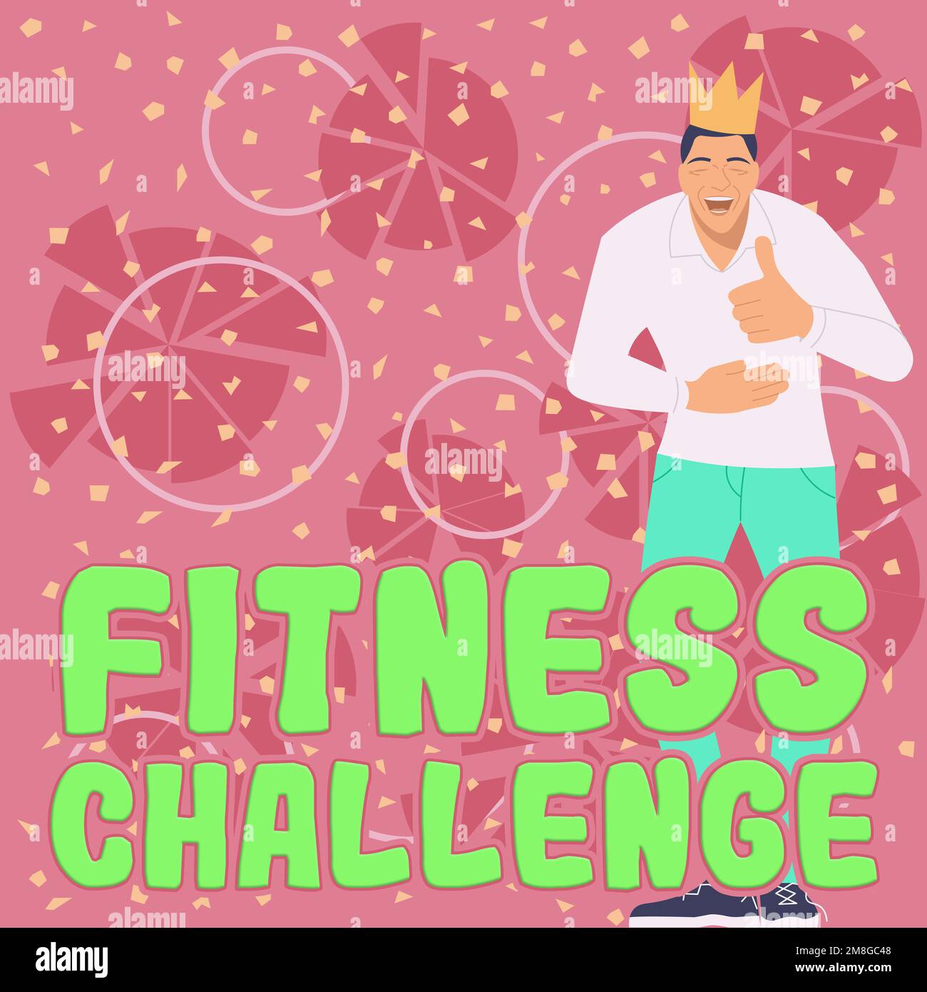 Text caption presenting Fitness Challenge. Concept meaning condition of ...