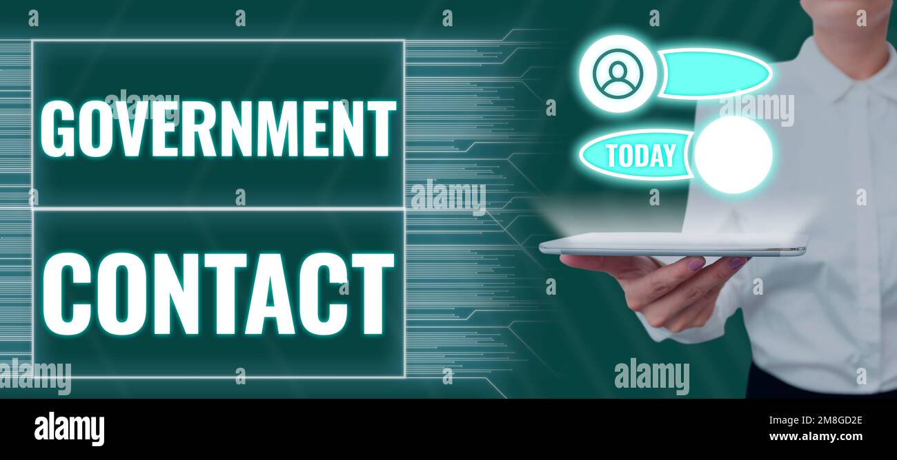 Handwriting text Government Contact. Business concept debt security ...
