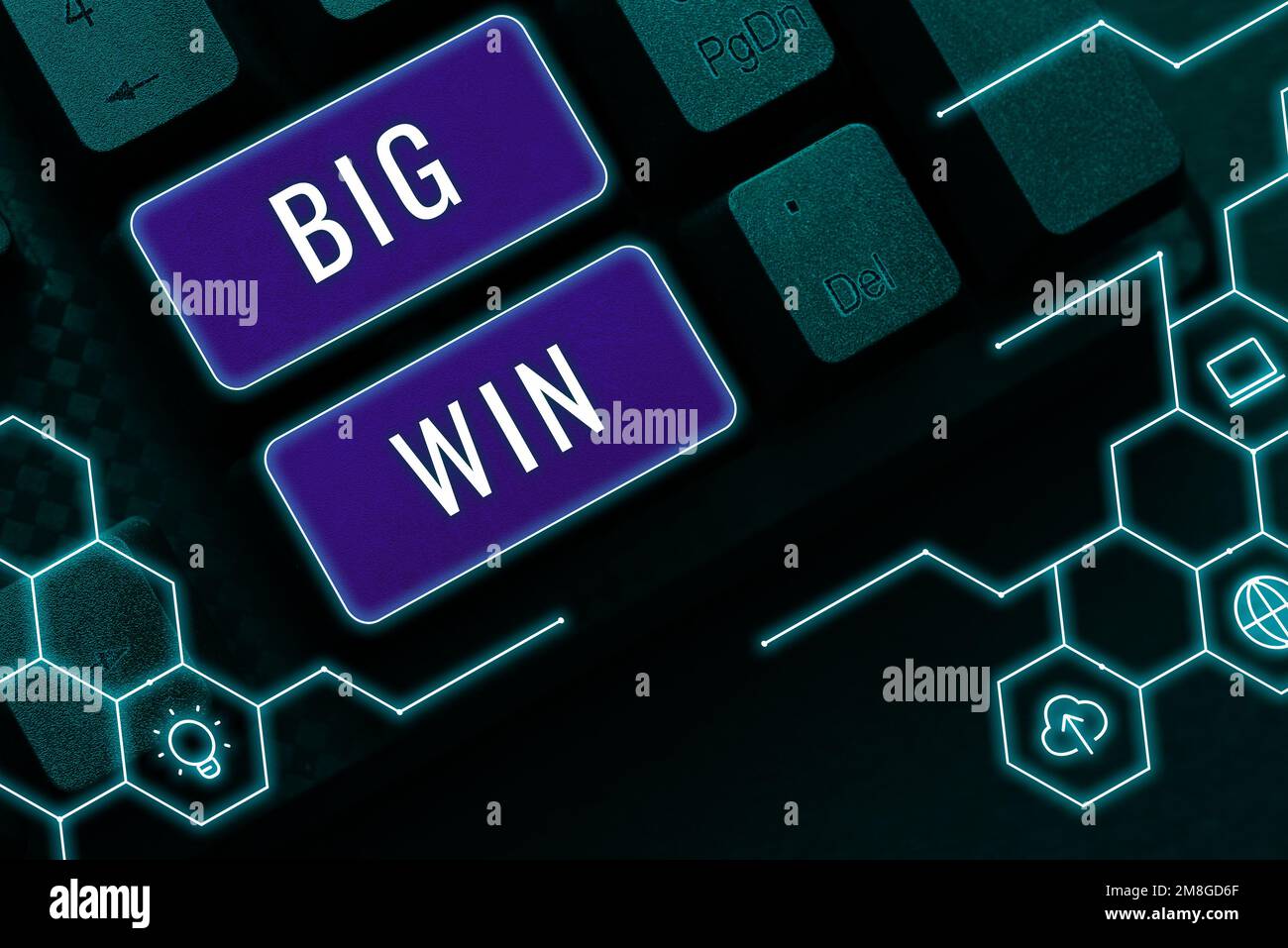 Handwriting text Big Win. Internet Concept having won an important ...