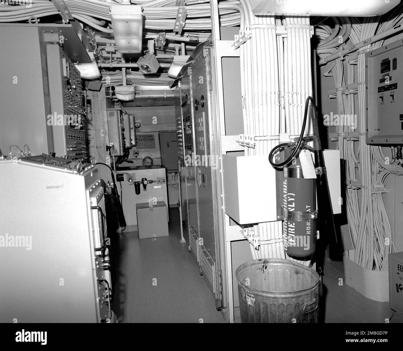 A view of the interior communications and gyro room No. 1 aboard the ...