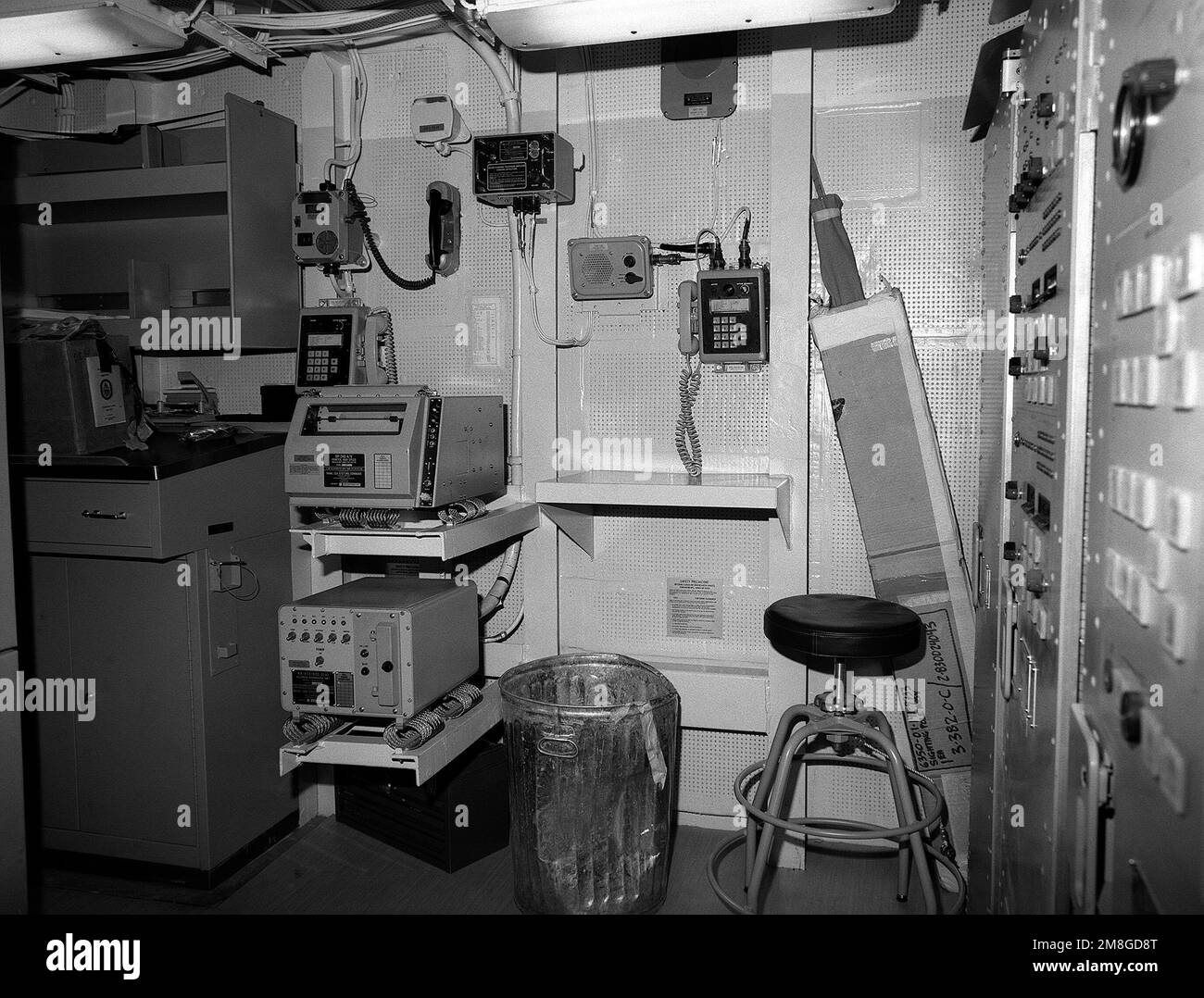 A view of the interior communications and gyro room No. 2 aboard the ...