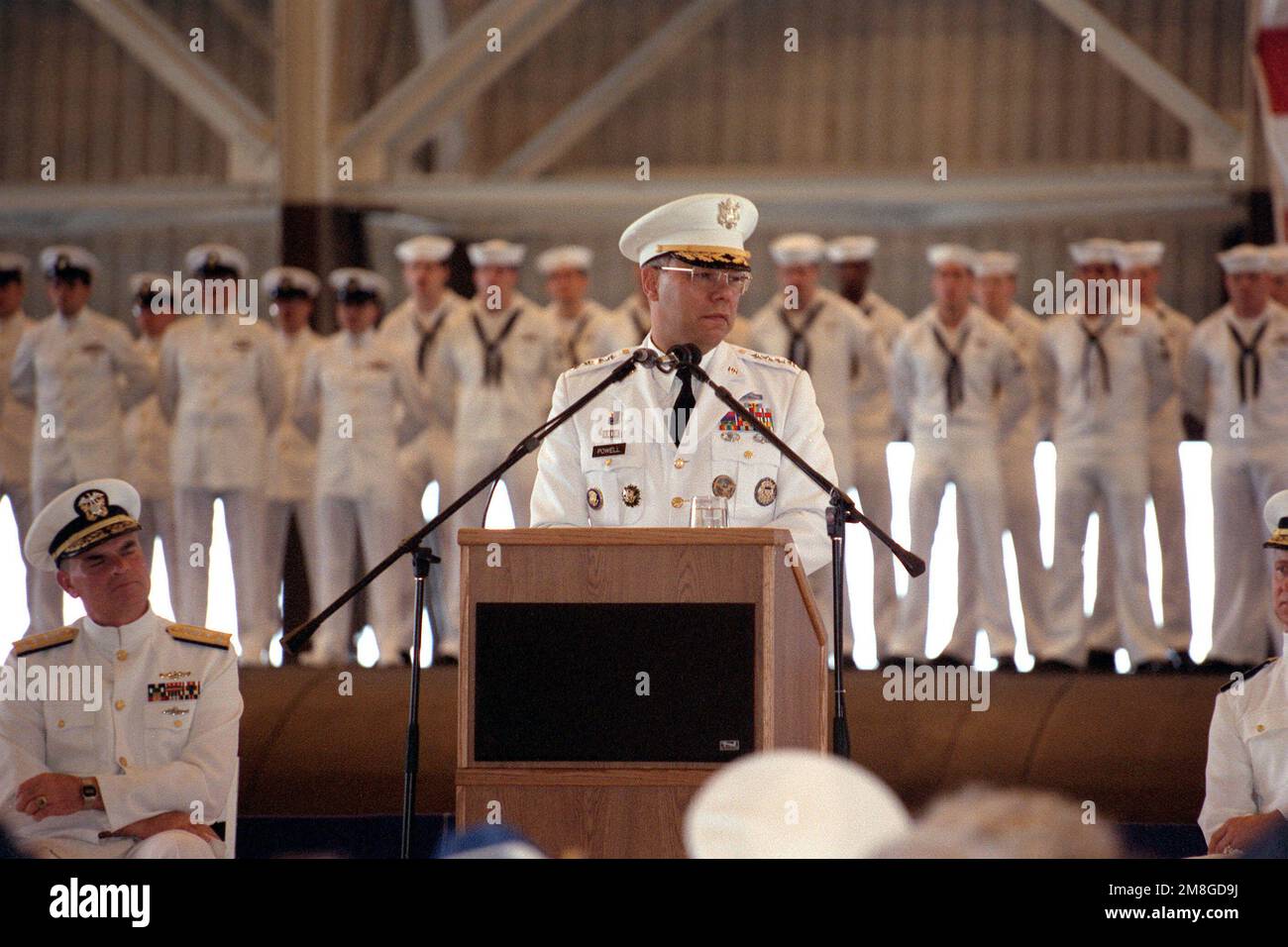 GEN. Colin Powell, chairman of the Joint Chiefs of STAFF, speaks during ...