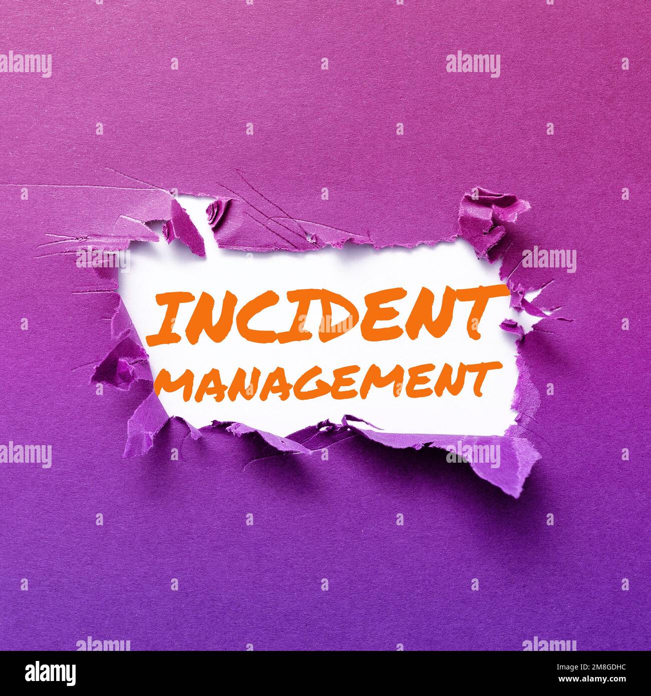 Text caption presenting Incident Management. Business idea Process to return Service to Normal ...