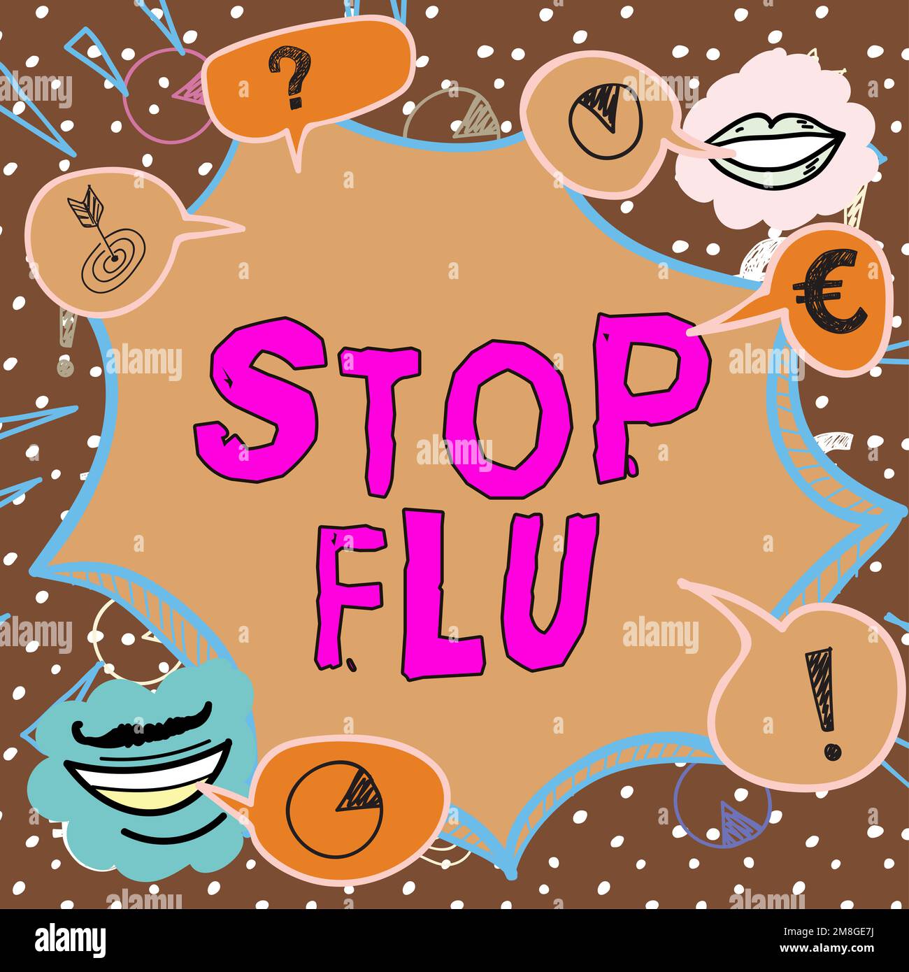 Writing displaying text Stop Flu. Word Written on Treat the contagious ...