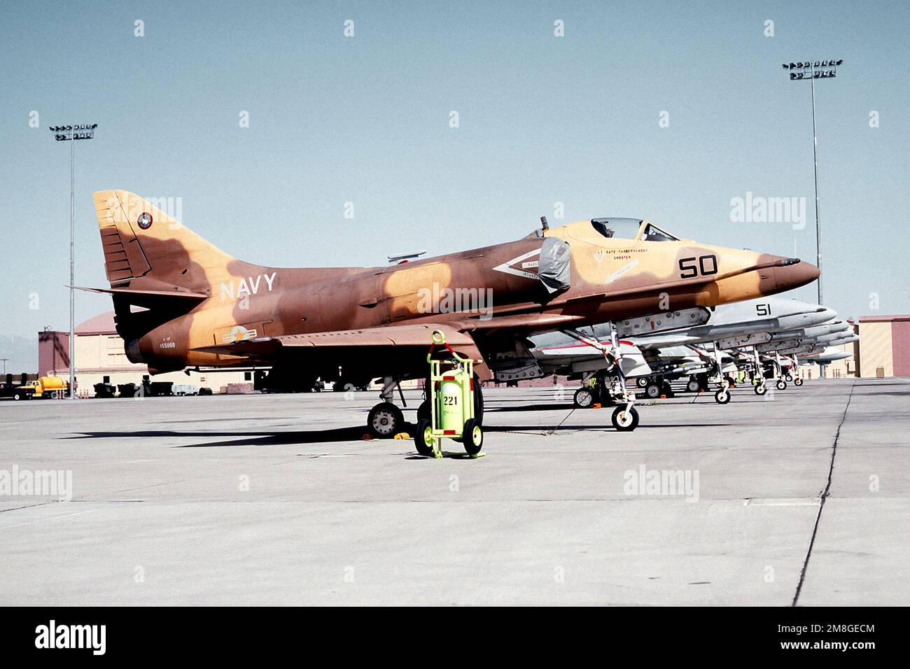 An A-4F Skyhawk attack aircraft from the U.S. Navy "Top Gun" Fighter ...