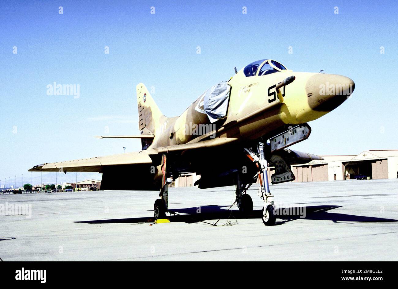 An A-4E Skyhawk attack aircraft from the U.S. Navy "Top Gun" Fighter ...