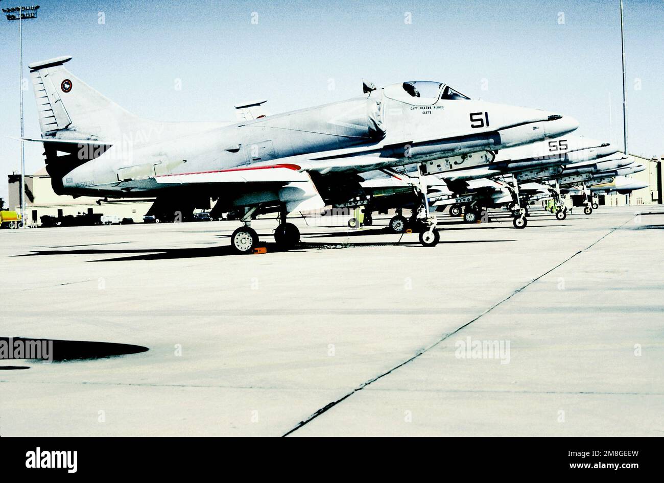 An A-4F Skyhawk attack aircraft from the U.S. Navy "Top Gun" Fighter ...