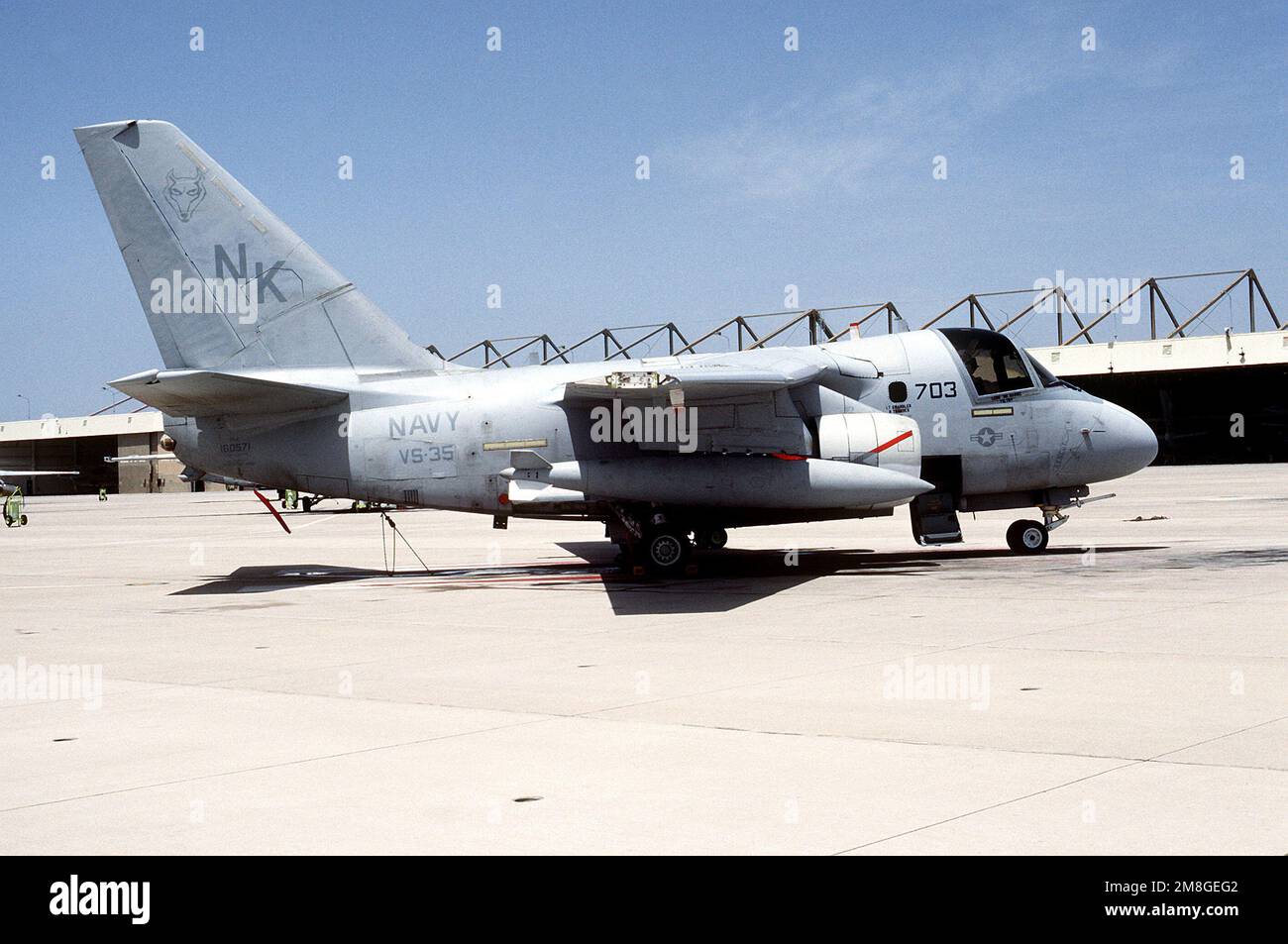 A right side view of an Air Anti-submarine Squadron 35 (VS-35) S-3A ...