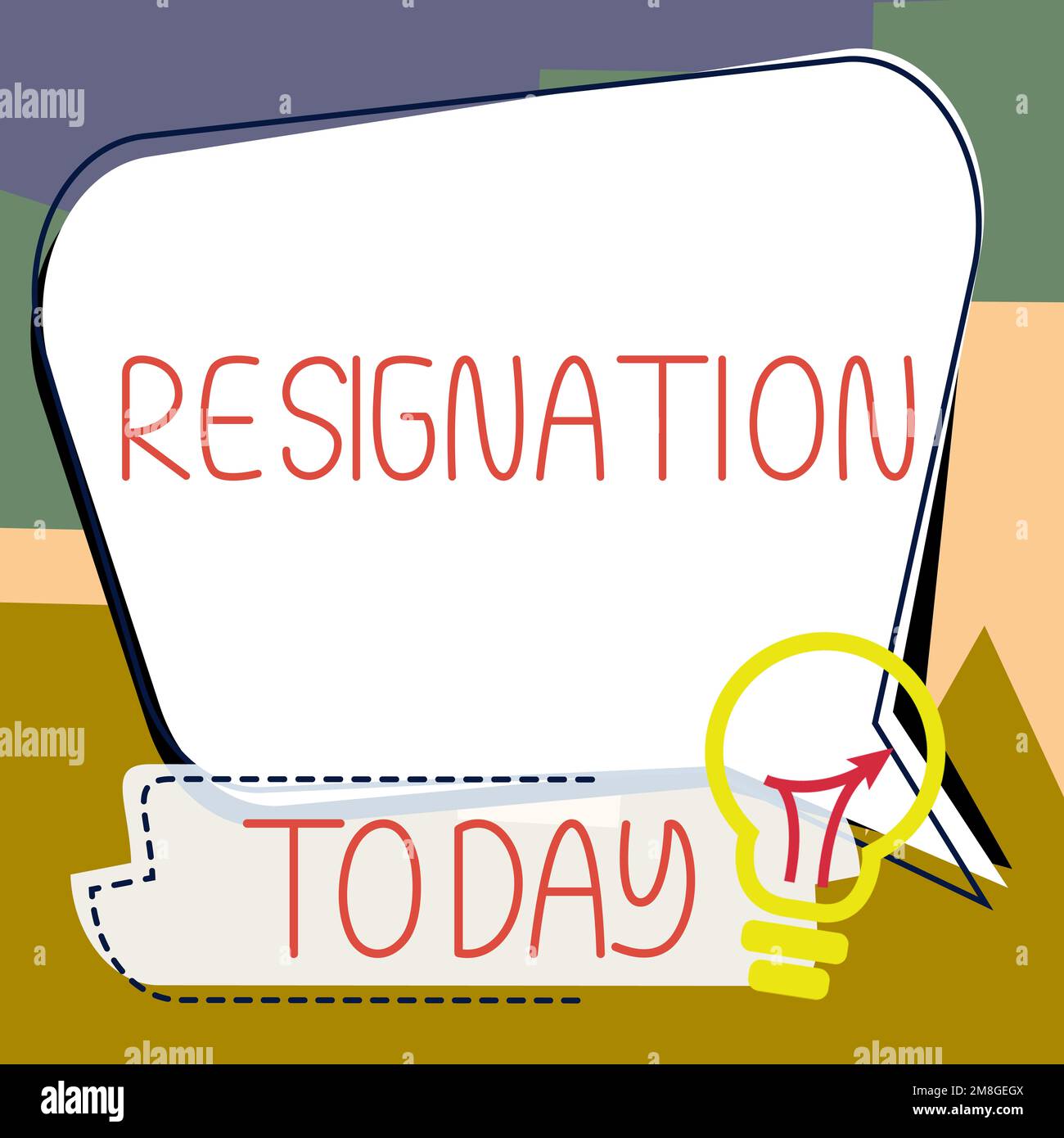 Sign displaying Resignation. Business approach act of giving up working ...