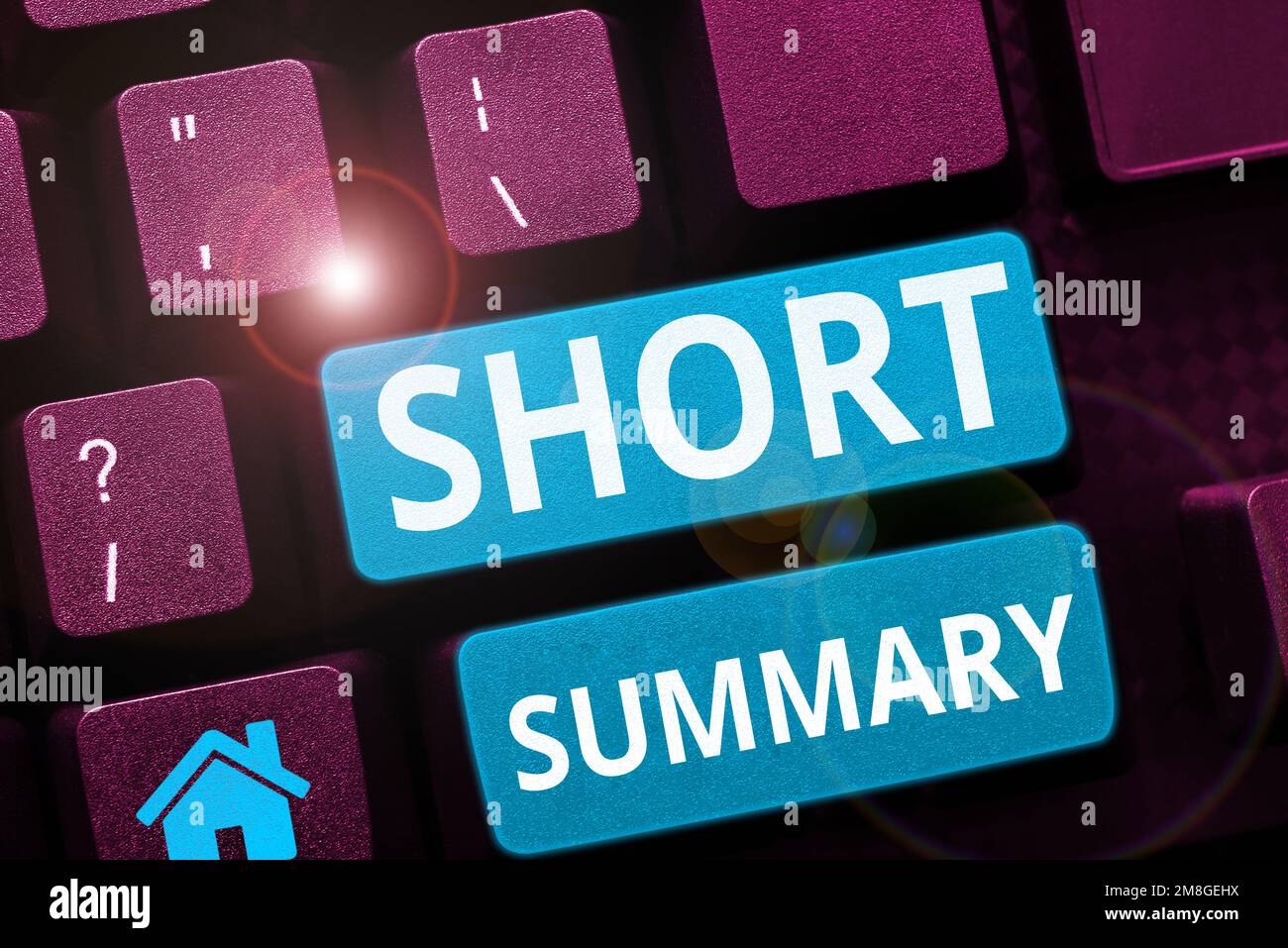 Hand writing sign Short Summary. Business idea Brief statement of main points clear Stock Photo ...