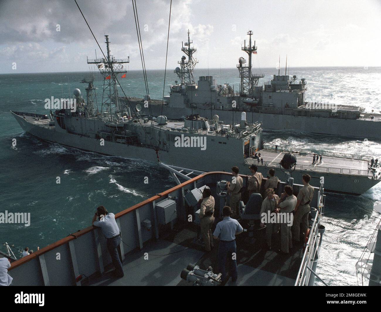The Royal Australian guided missile frigate HMAS ADELAIDE (FFG-01) and ...