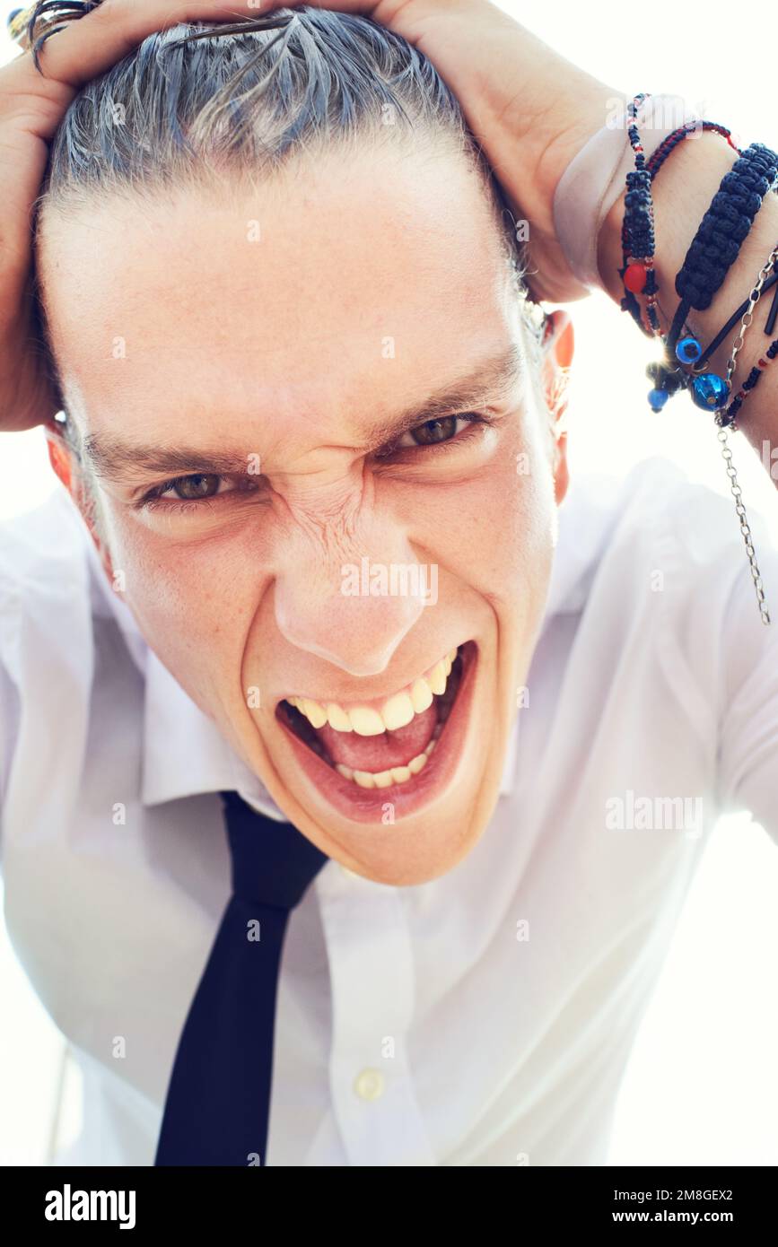 Man hair running fingers hi-res stock photography and images - Alamy