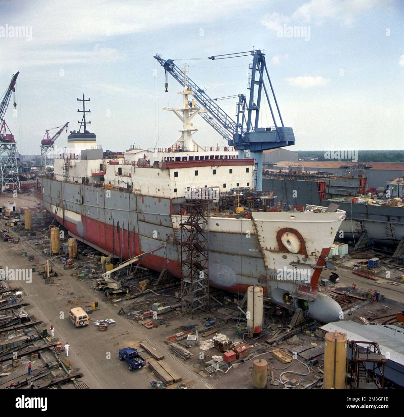 A port bow view of the Military Sealift Command surveying ship WATERS ...