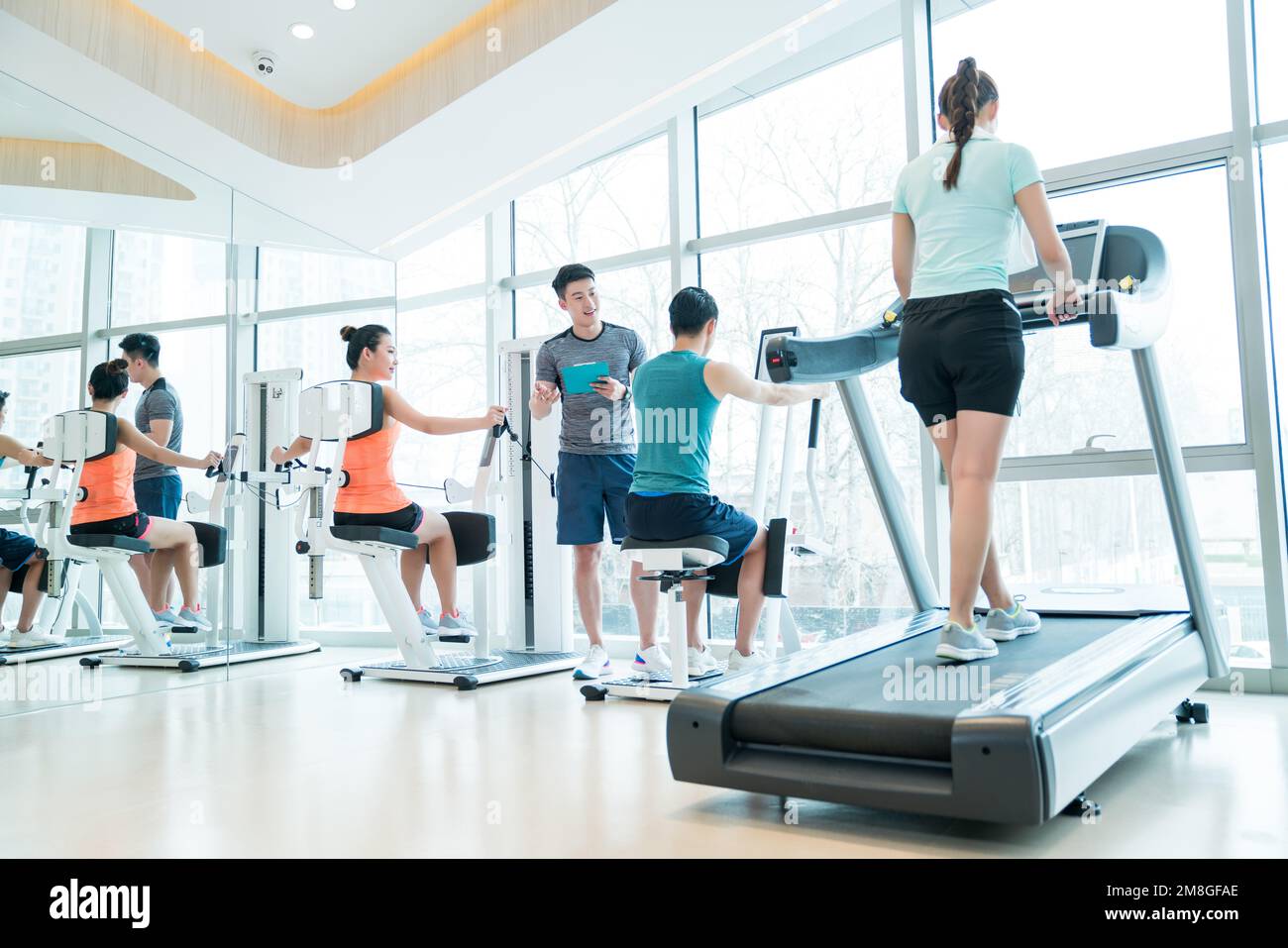 Young people in the gym Stock Photo - Alamy