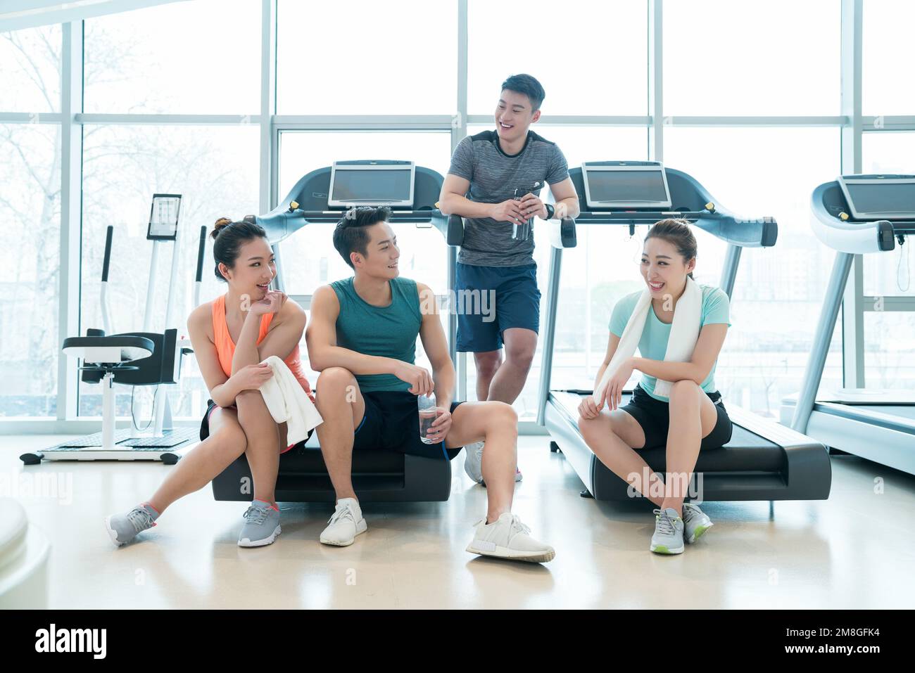Young people in the gym Stock Photo - Alamy