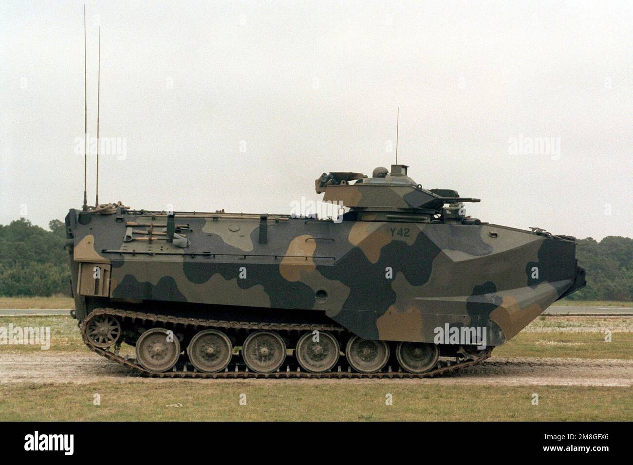 An Amphibious Assault Vehicle (AAV) on display during CAPEX 92, located ...