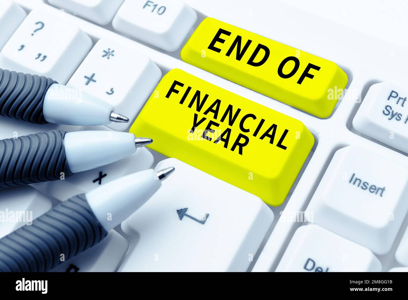 Handwriting text End Of Financial Year. Business overview Revise and ...