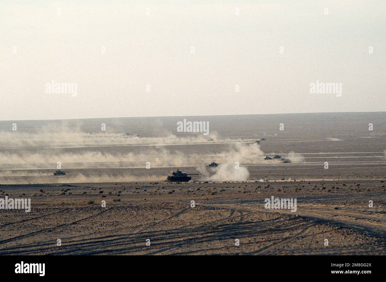 Tanks from the 20th Armored Brigade, Royal Saudi Land Force ...