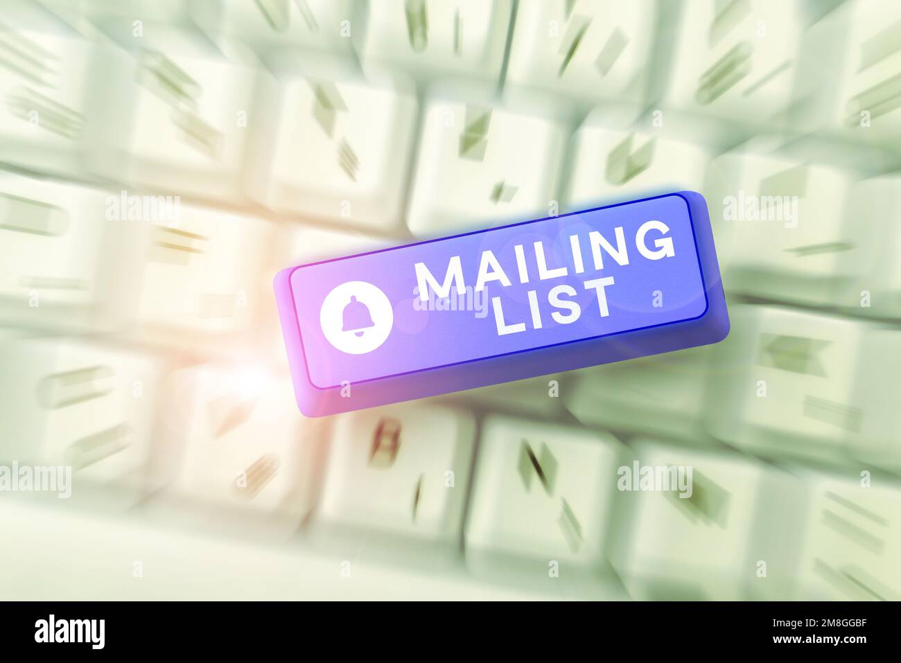 Text sign showing Mailing List. Business approach list of people who ...