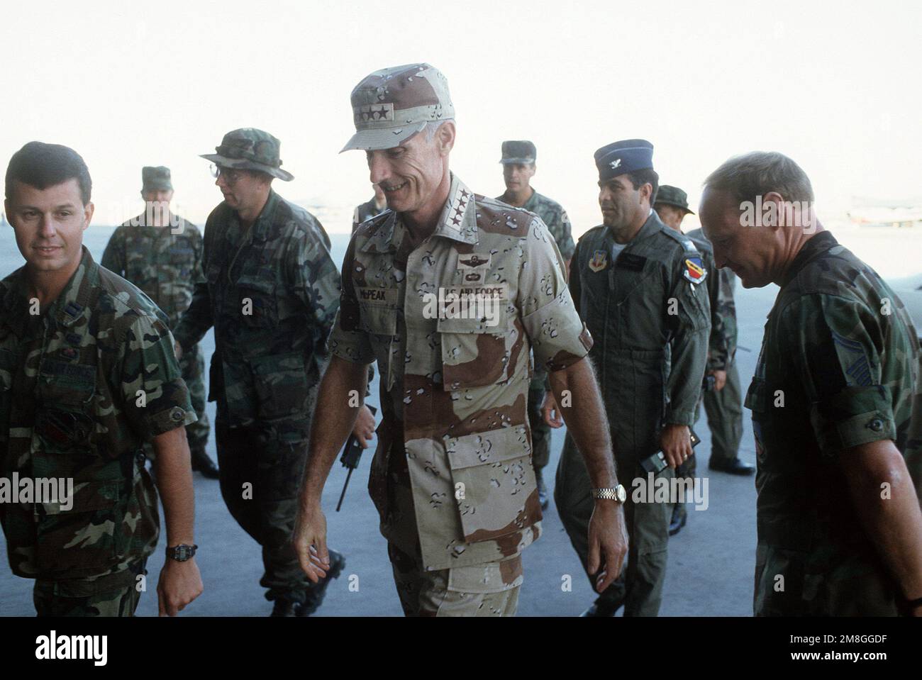 Military personnel escort U.S. Air Force CHIEF of STAFF GEN. Merrill ...