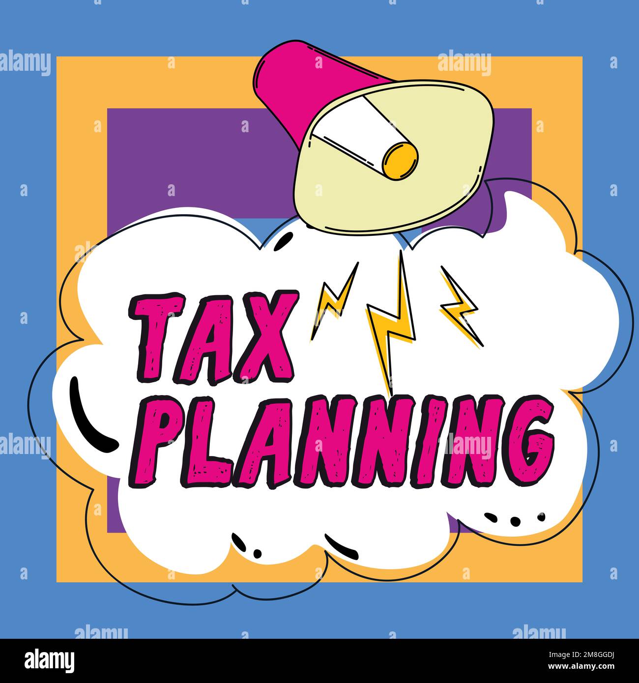 Handwriting text Tax Planning. Word for analysis of financial situation ...