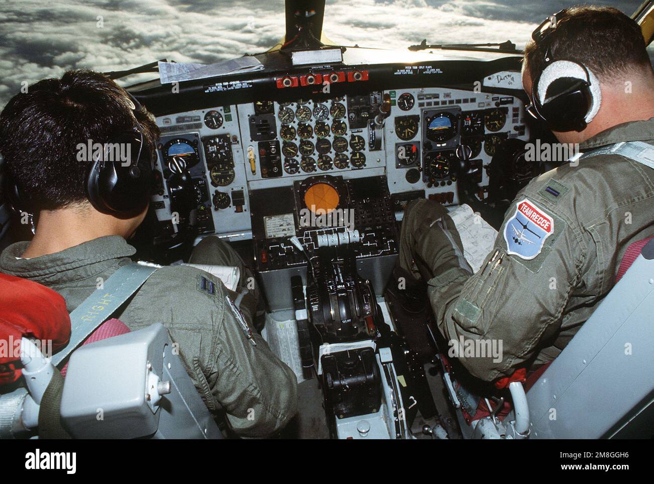 CAPT. Philip Anderson, pilot, left, and LT. Johnny Summers, co-pilot ...