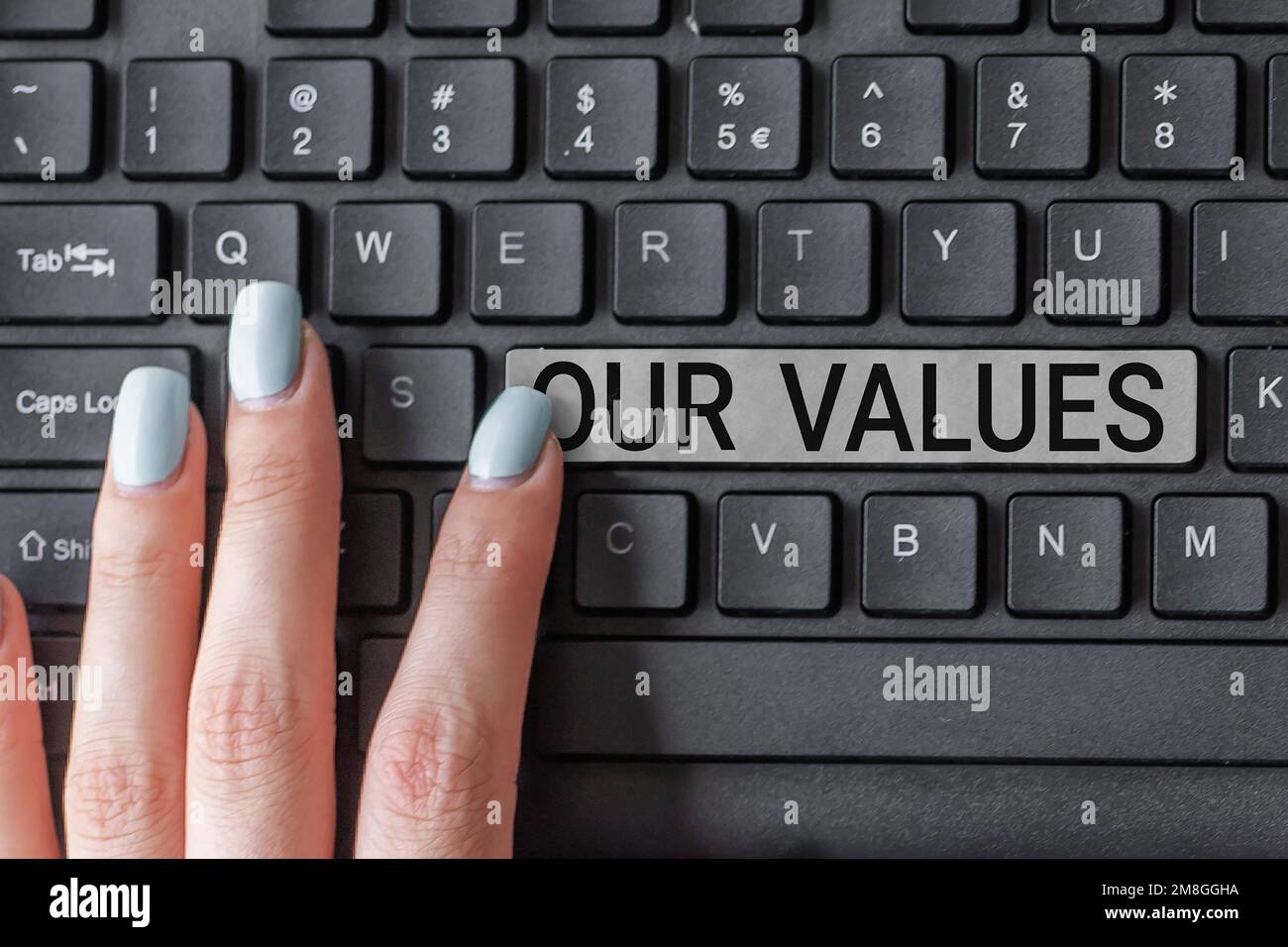 Inspiration showing sign Our Values, Business approach list of morals ...