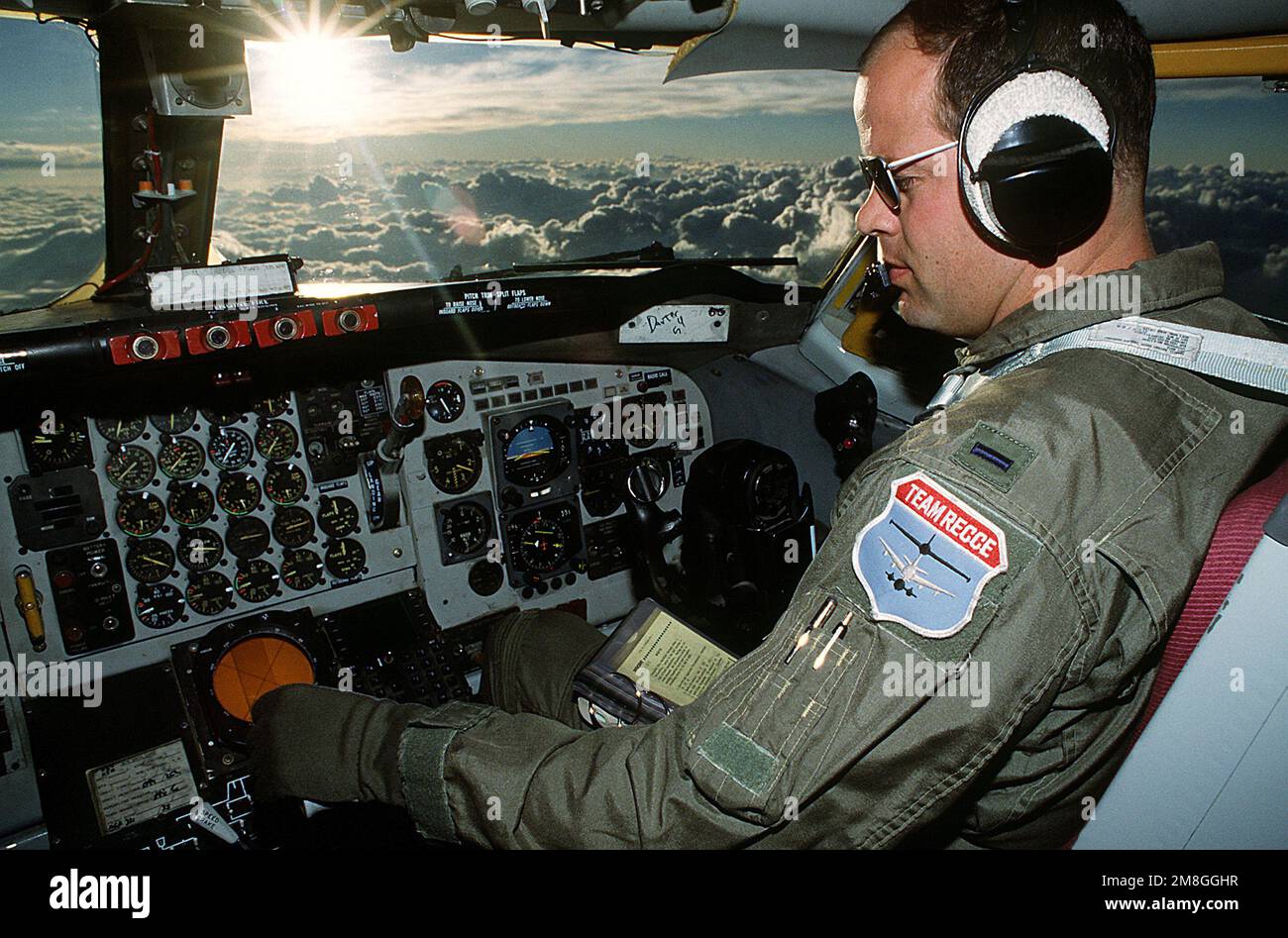 LT. Johnny Summers, a KC-135Q Stratotanker aircraft co-pilot with the ...