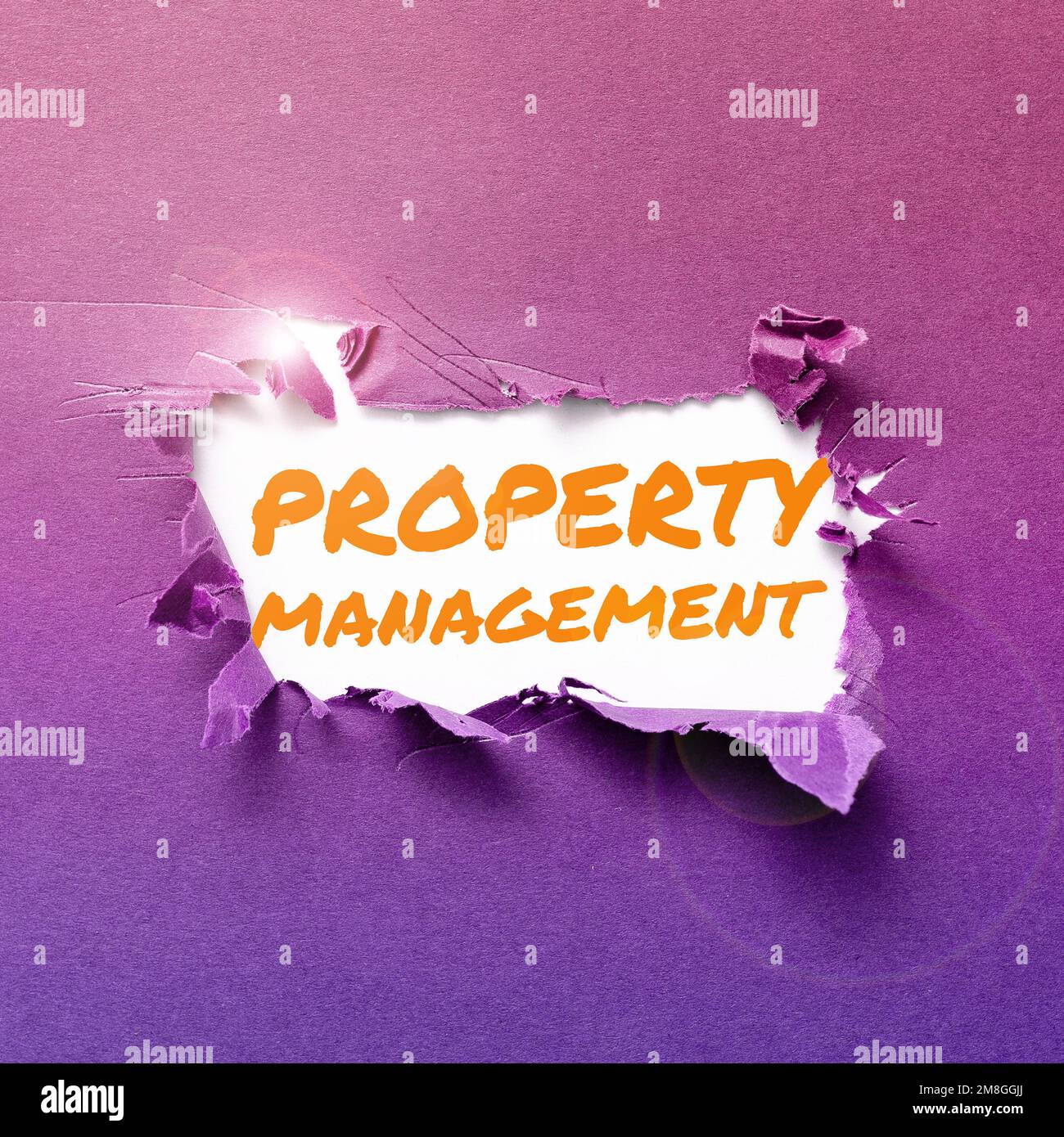 Sign displaying Property Management. Business overview Overseeing of ...