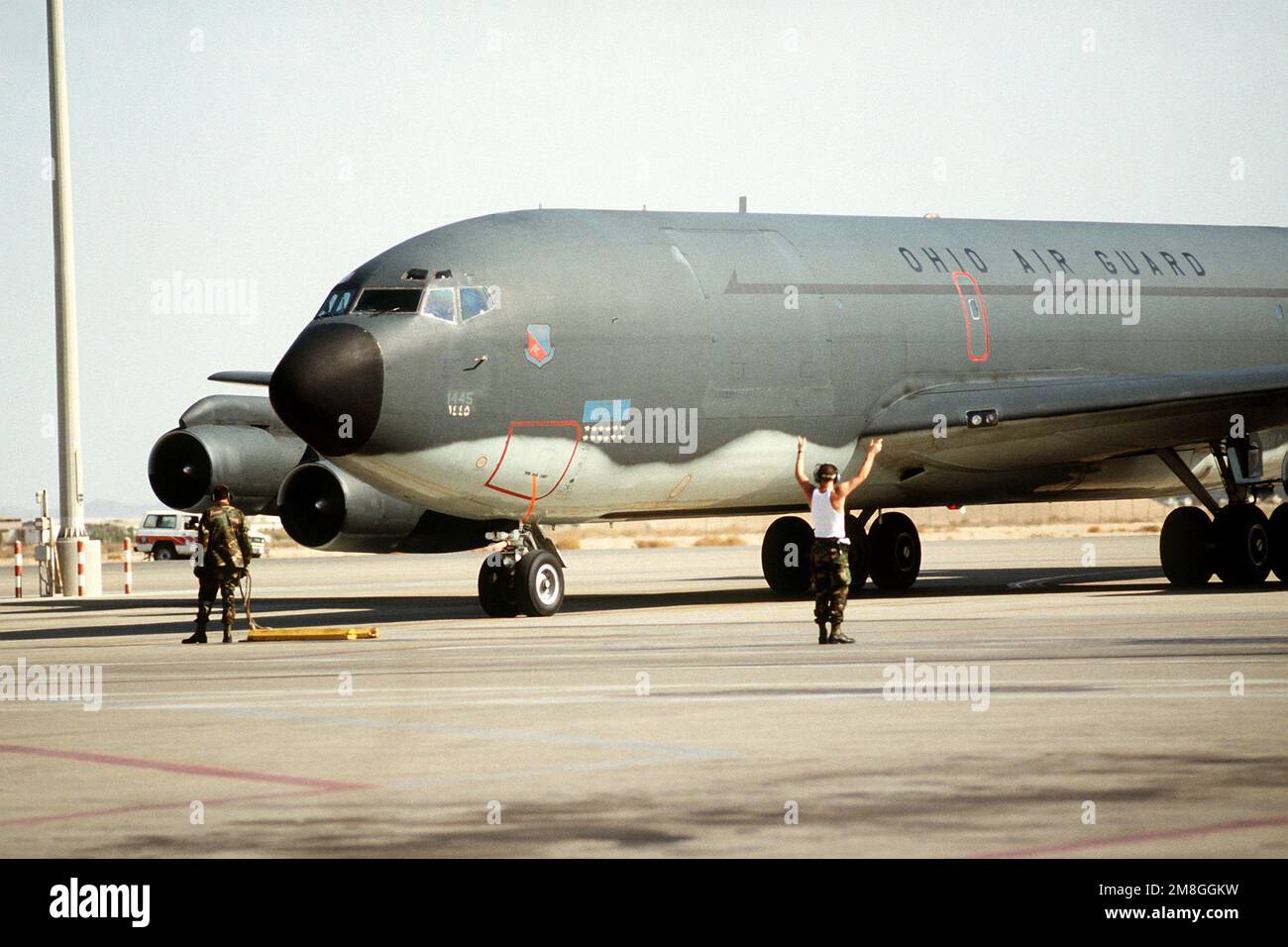 A KC-135E Stratotanker aircraft of the Ohio Air National Guard's 160th ...