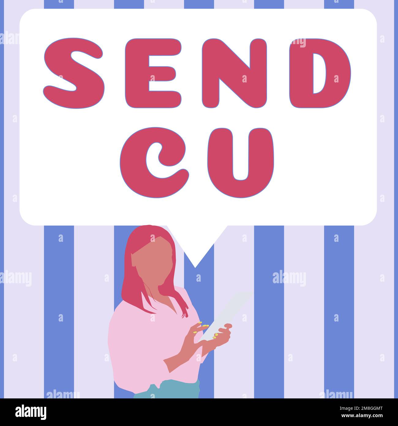 Text caption presenting Send Cv. Concept meaning Give resume curriculum ...