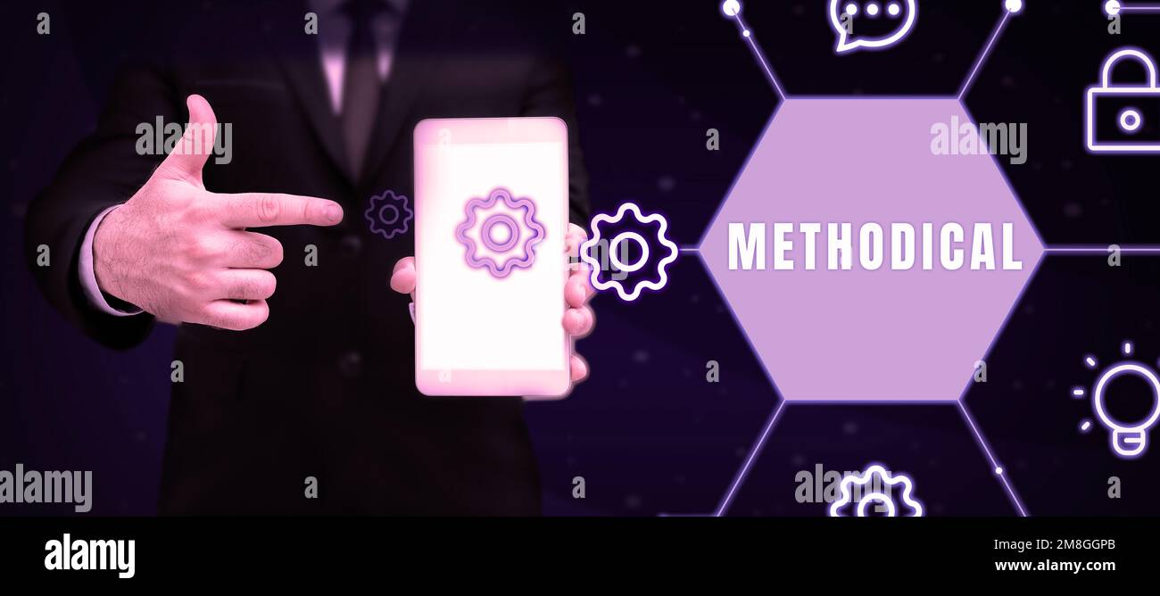 Text showing inspiration Methodical. Word for System of Methods used in ...