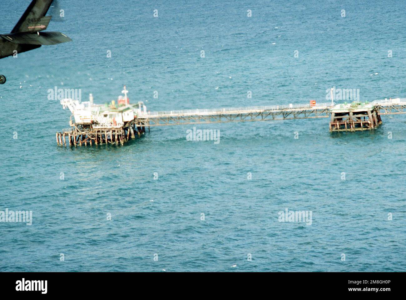 Two platforms at an offshore oil terminal near Kuwait City remain ...