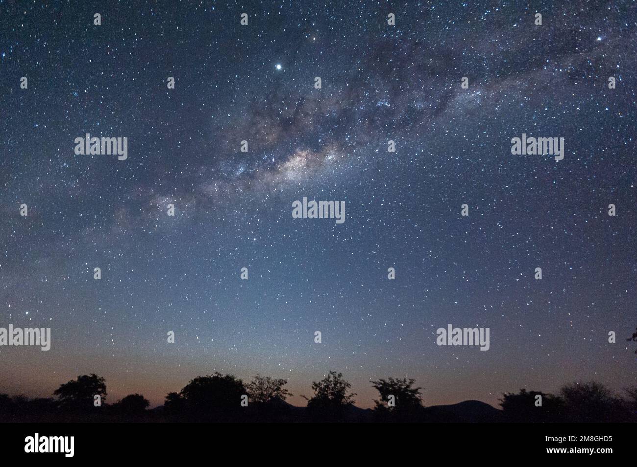Image of the milky way galaxy spanning across the night sky in Namibia ...