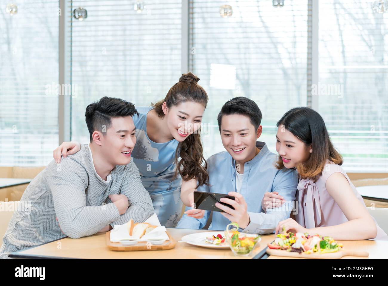 The afternoon tea time of young people Stock Photo - Alamy