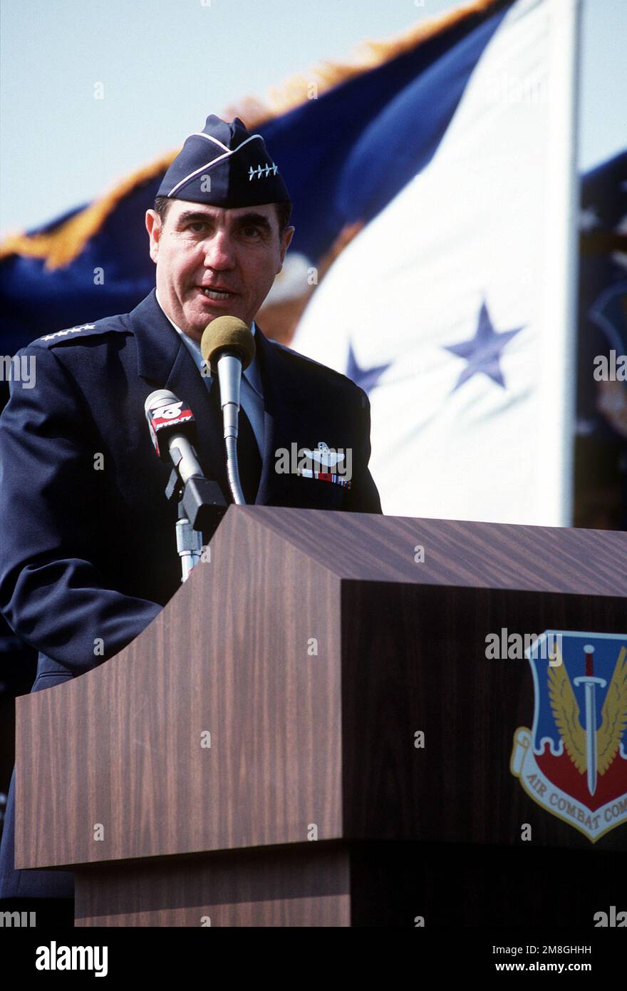 GEN. John Loh, former commander of the Tactical Air Command, addresses ...