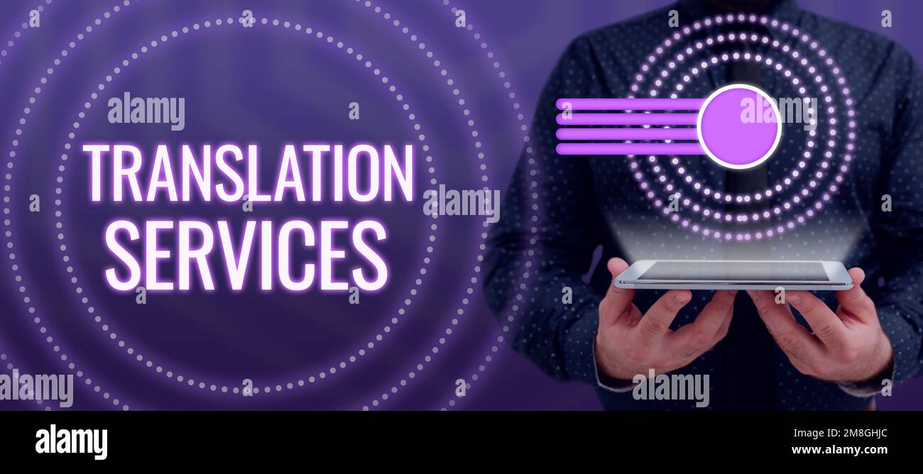 Text showing inspiration Translation Services, Conceptual photo ...