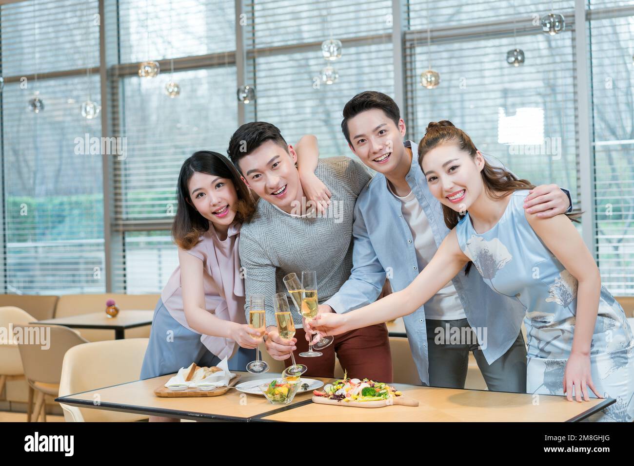 The afternoon tea time of young people Stock Photo - Alamy